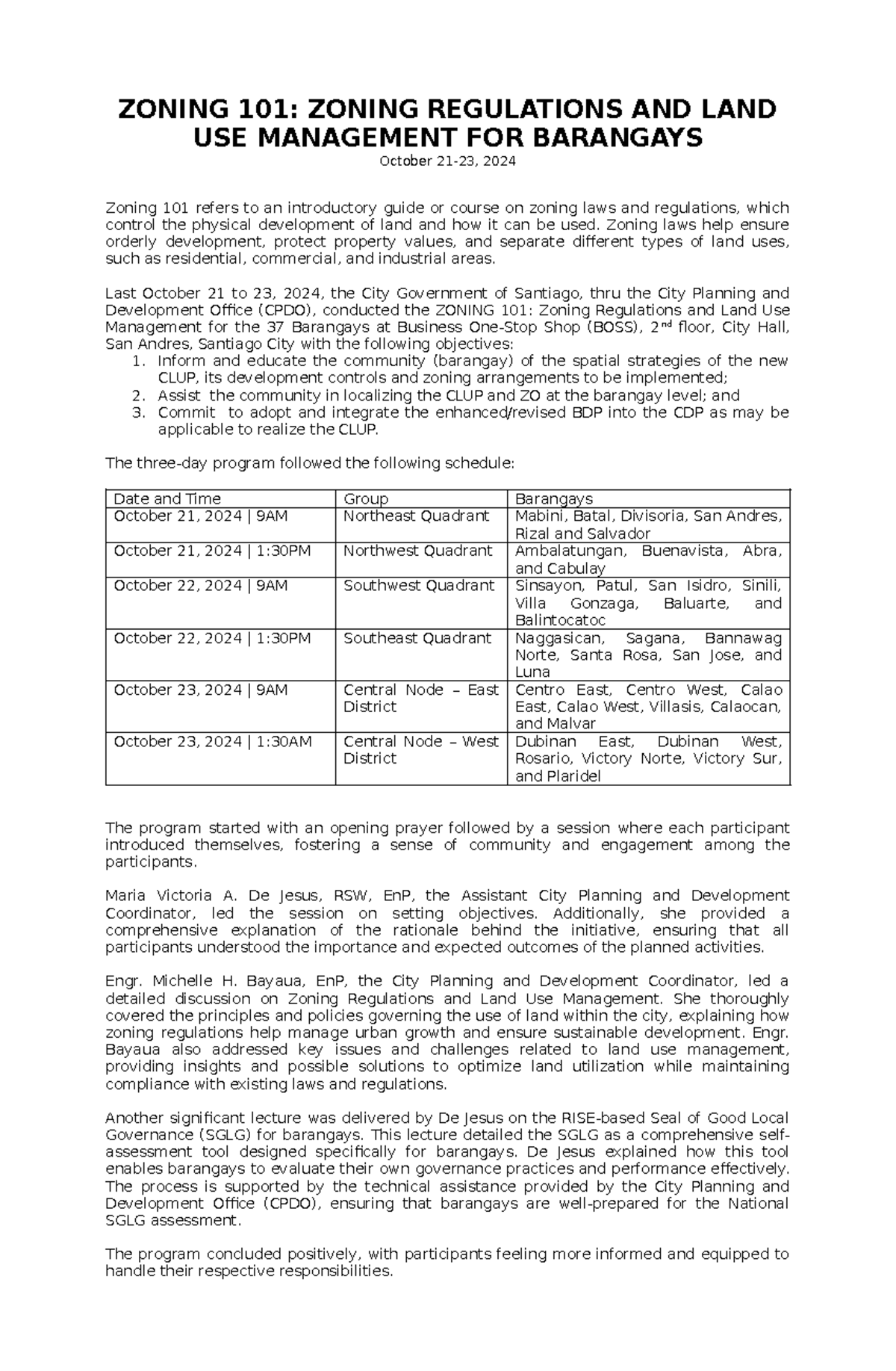 Narrative Report - 2024 Zoning 101 - ZONING 101: ZONING REGULATIONS AND ...