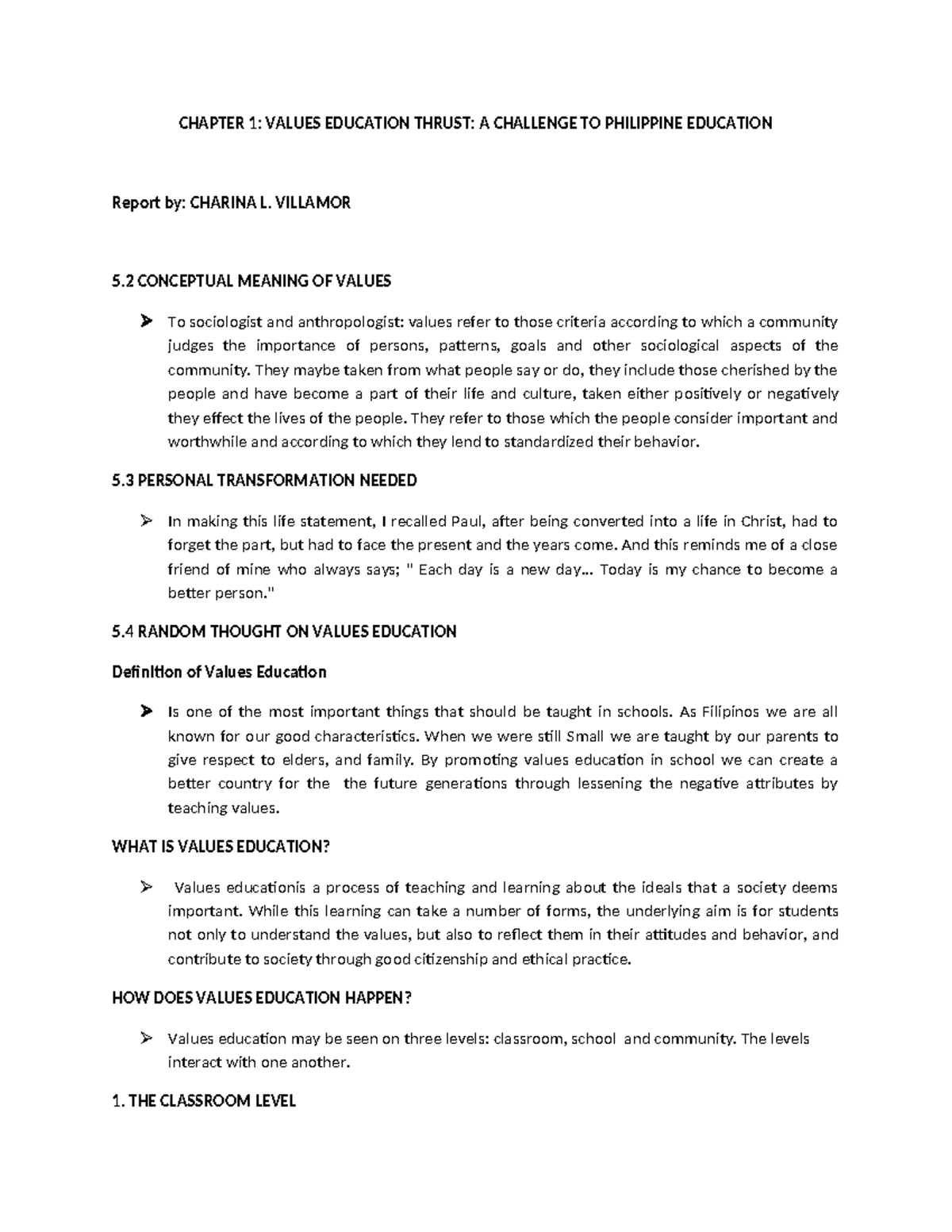 Values Education in Philippine Schools: A Challenge and Importance ...