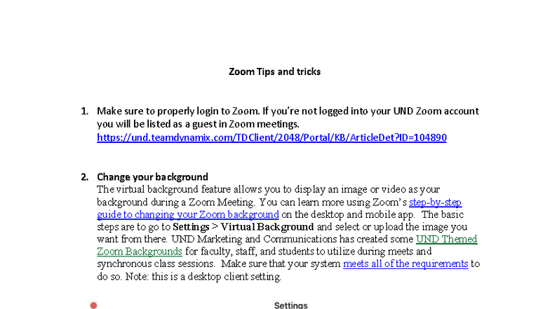 Zoom Tips and Tricks for Effective Meetings: A Guide - Studocu
