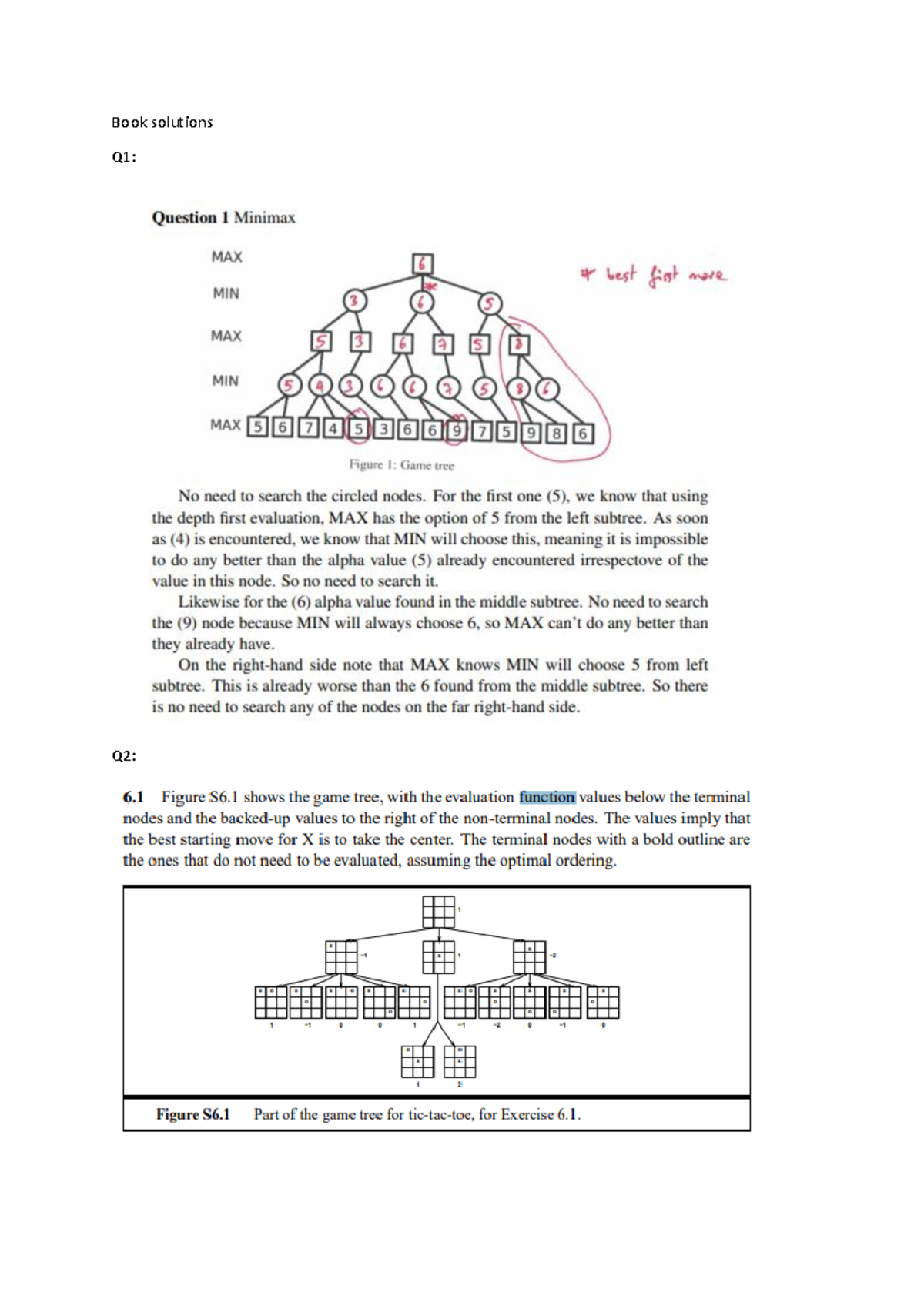 Tute-2 Solutions: Minimax and Game Tree Analysis - Studocu