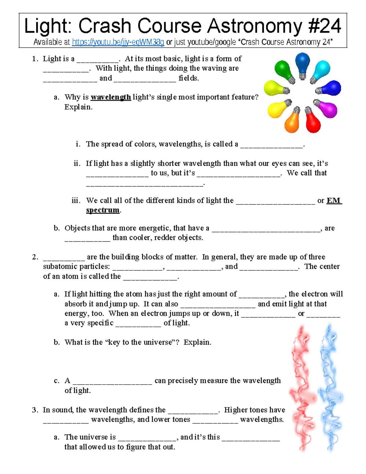 Crash Course Astronomy 24: Understanding Light and Its Properties - Studocu