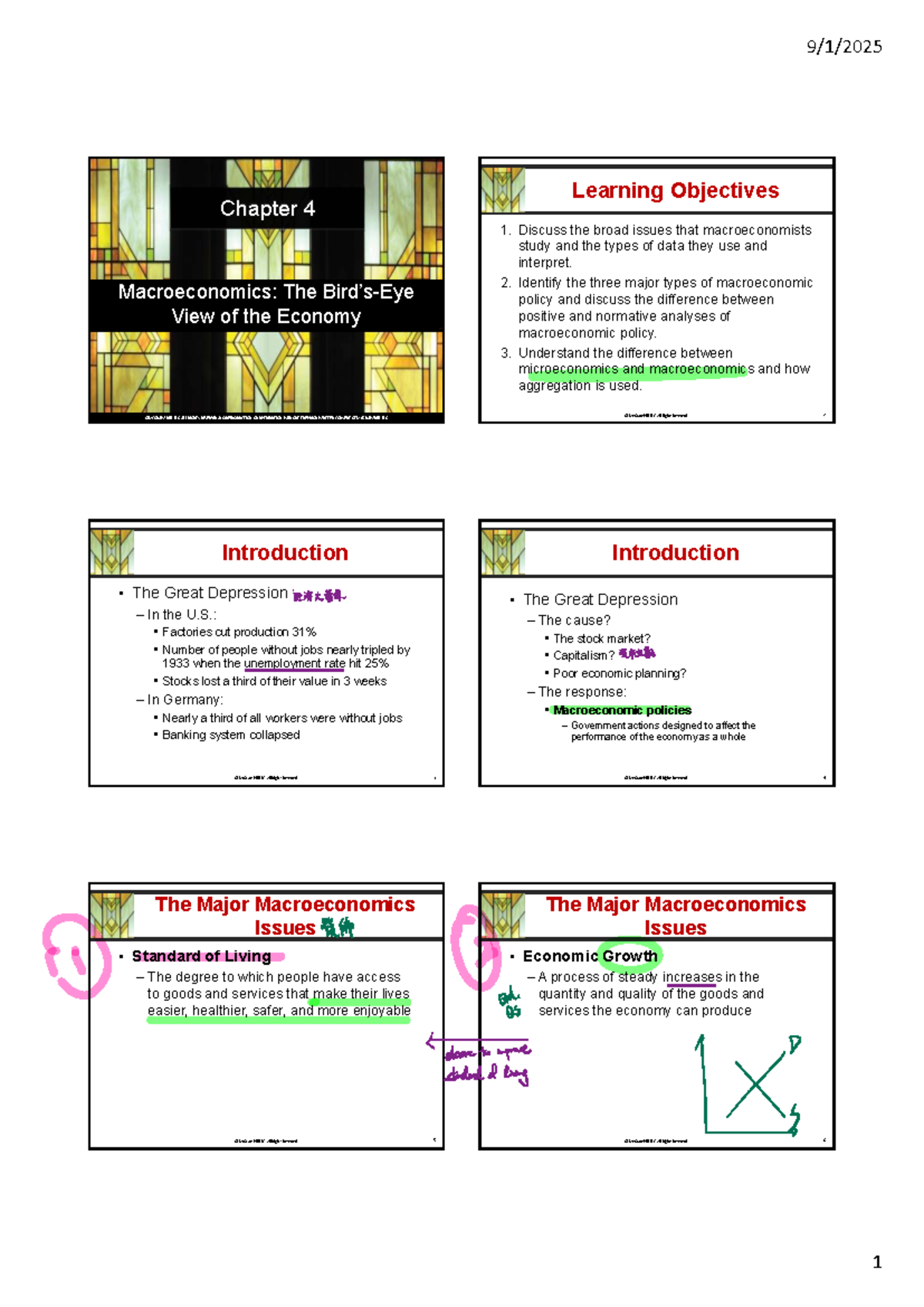 Chapter 04 - Macroeconomics Lecture Notes: Key Concepts and Issues ...