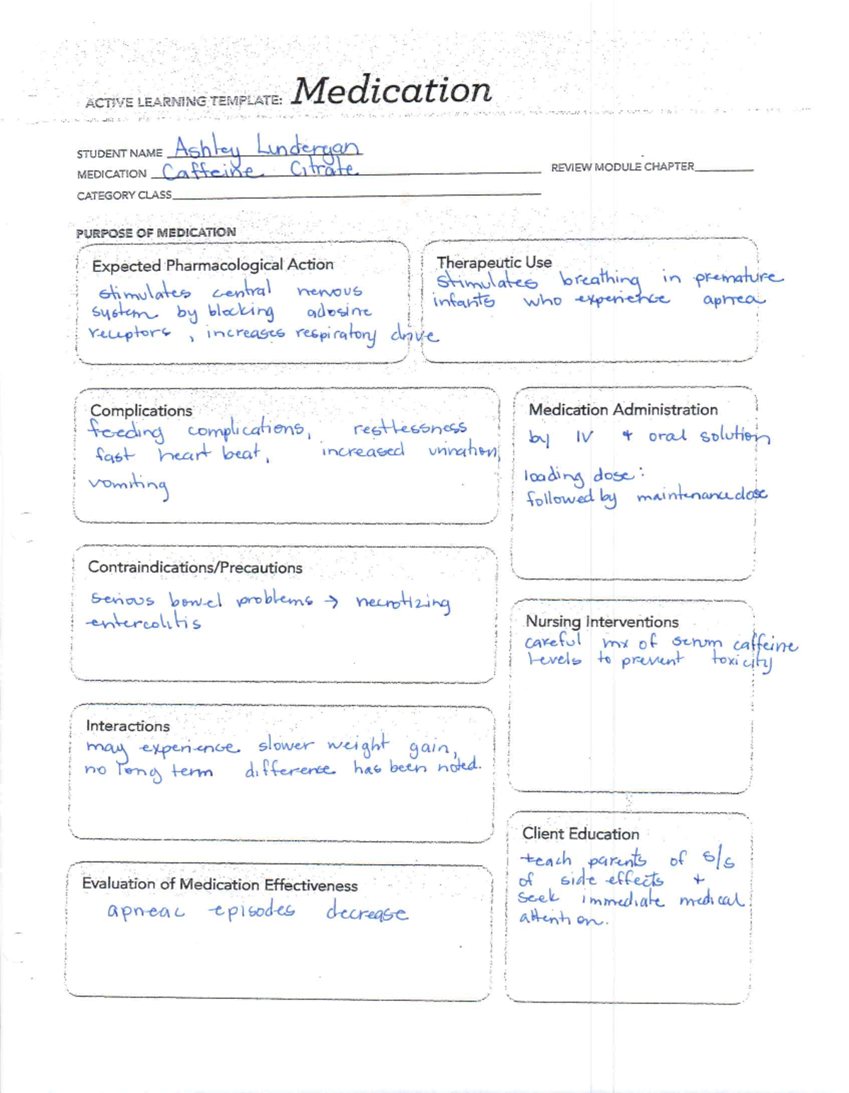 ACTIVE LEARNING TEMPLATE: Medication - Albuterol Review Module - Studocu