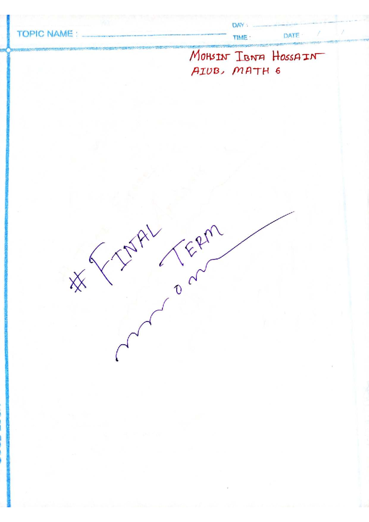 Math 6 Final Term Notes: Trend Analysis & Stochastic Processes - Studocu