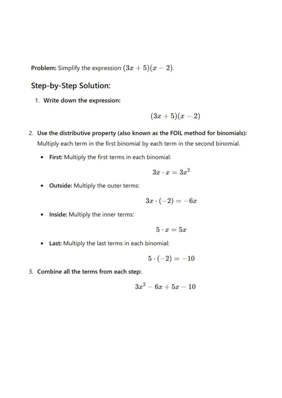 Math 101: Simplifying Expressions Using the Distributive Property - Studocu
