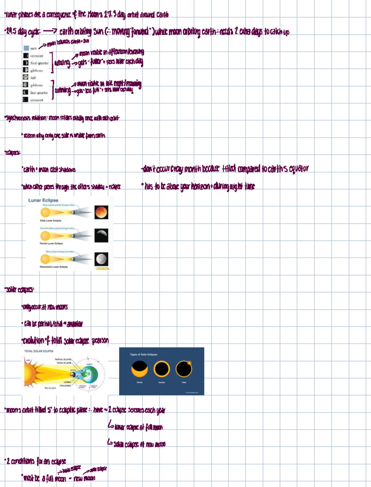 Astronomy Lesson 7: Phases and Eclipses of Earth and Moon - Studocu