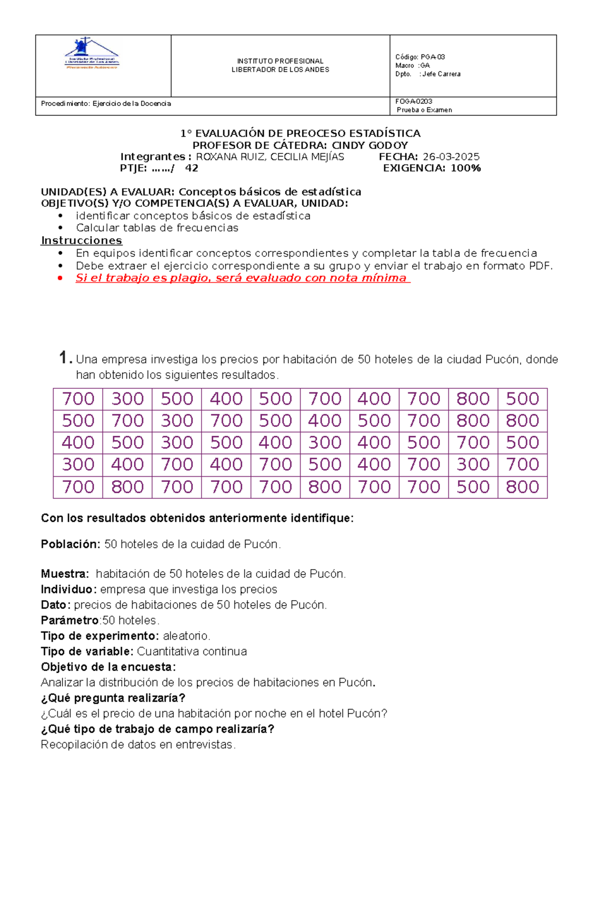 Examen de Estadística: Conceptos Básicos y Tablas de Frecuencia - Studocu