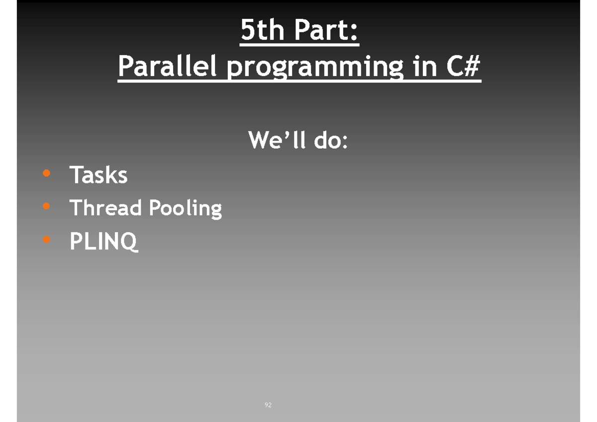 Parallel Programming in .NET: Tasks, TPL, and AI Integration (4-2024 ...