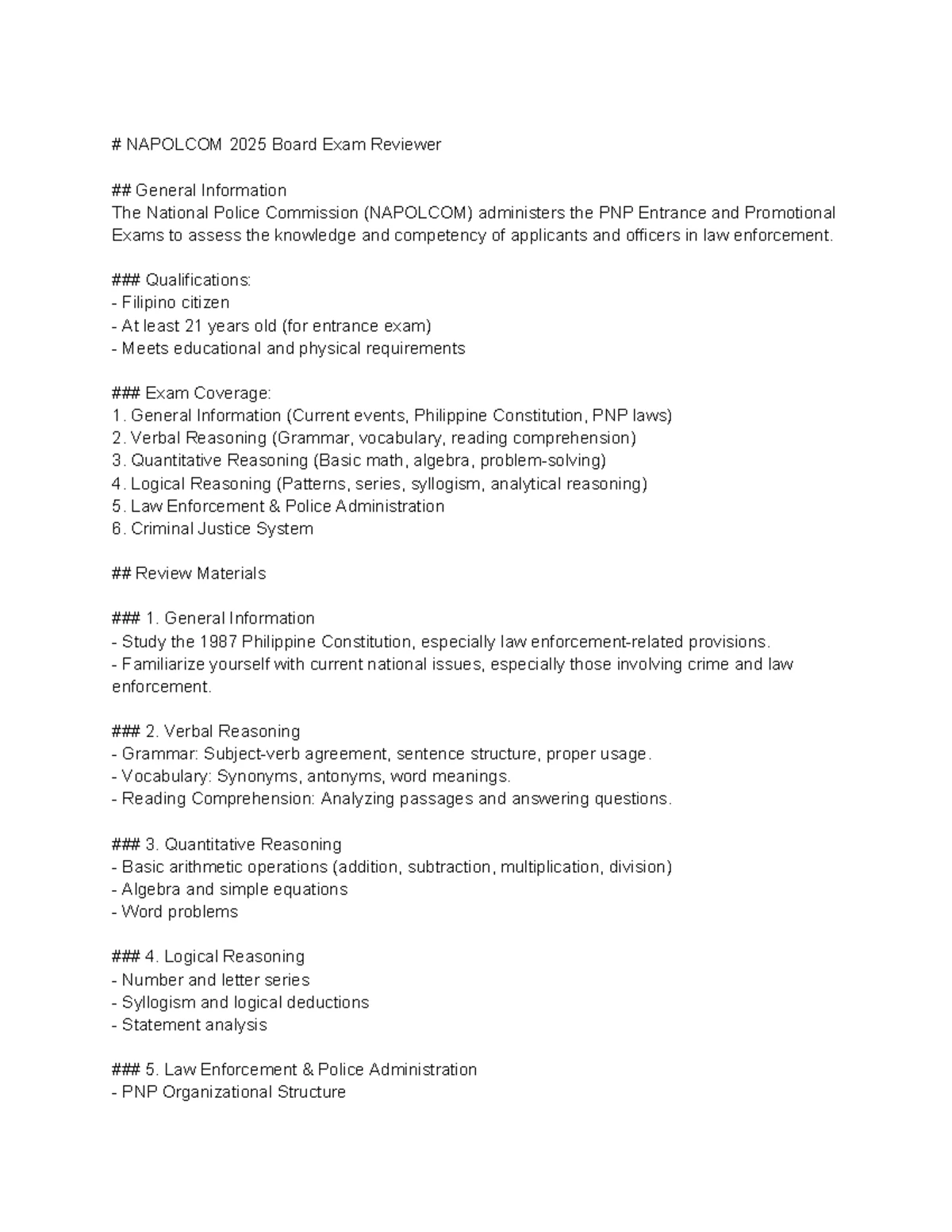 Napolcom EXAM With Answers - NAPOLCOM EXAM With Answers na po... 1 to ...