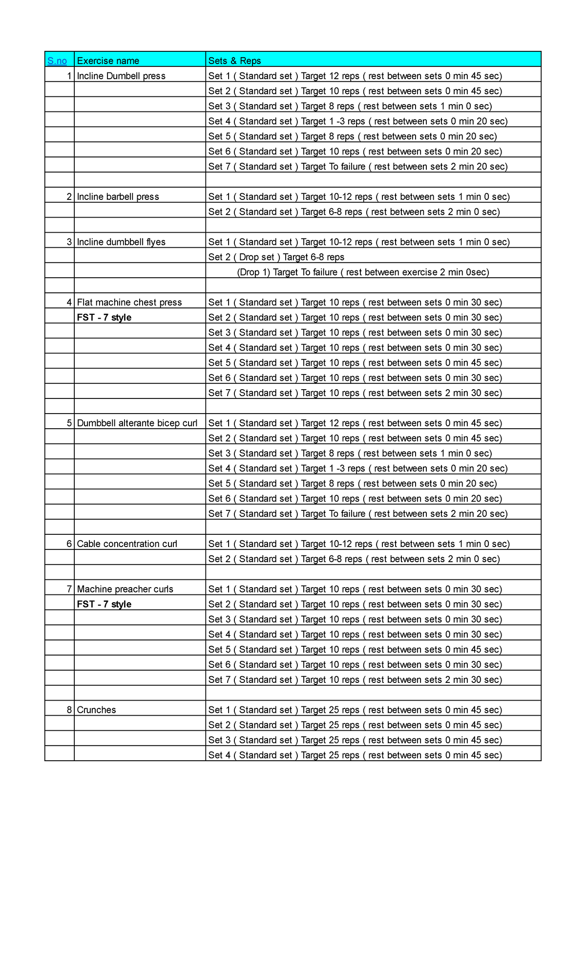 DAY 3 Workout Plan - ERR: Incline & Bicep Exercises - Studocu