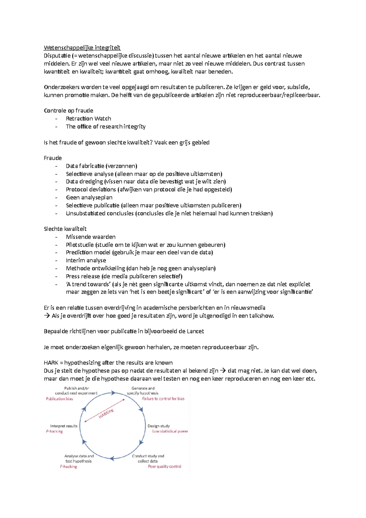 HC Wetenschappelijke Integriteit en Kwaliteitsvraagstukken in Onderzoek ...