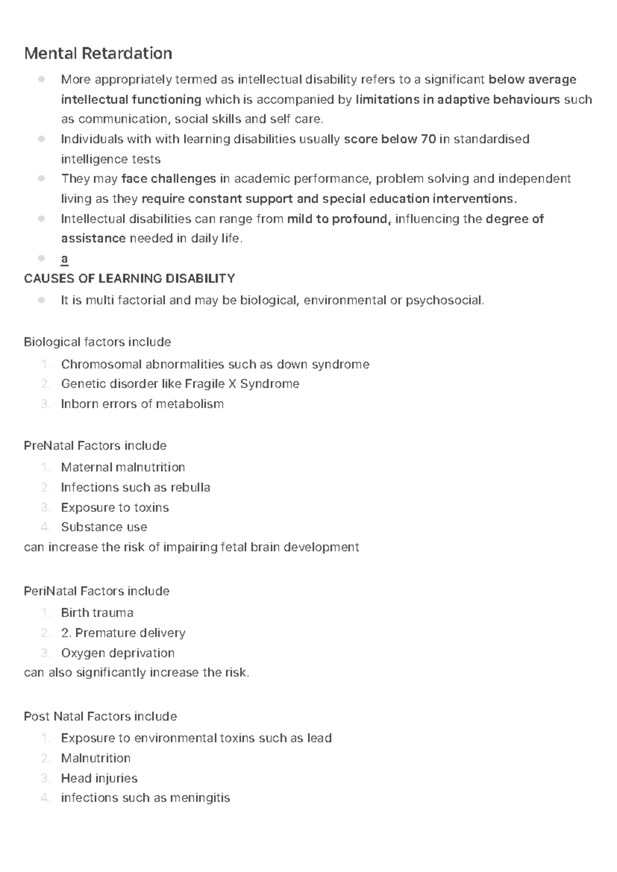 DGC 1: Understanding Intellectual Disabilities and Learning Factors ...