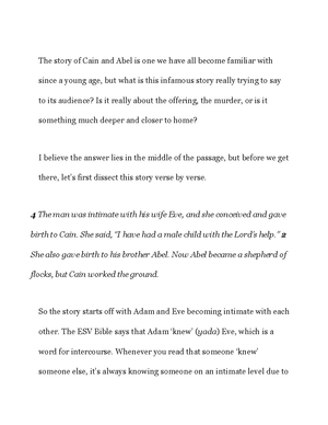Analysis of the Bible Story of Cain and Abel - Lessons on Faith and Sin ...