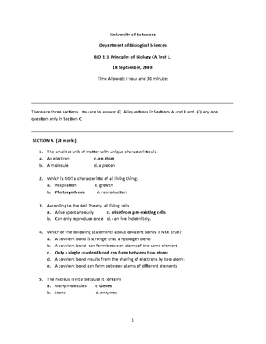 Bio 111 exam 1 study guide - Bio 111 Chapter one 1. What is the correct ...