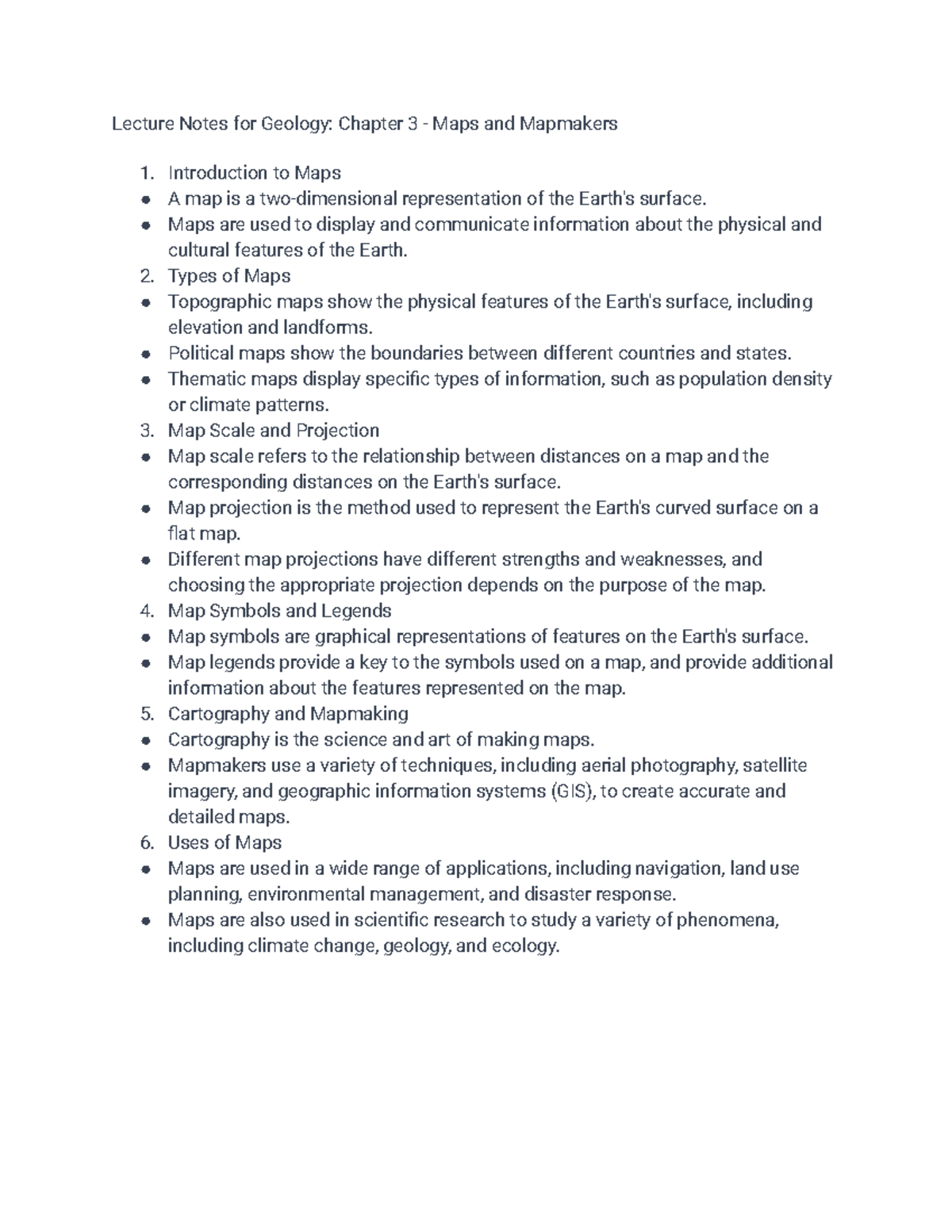 Geo 3 - Lecture Notes on Maps and Mapmakers (Chapter 3) - Studocu