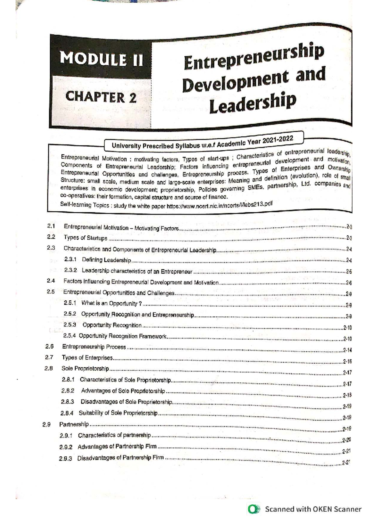 Entrepreneurship Development and Leadership (MU Sem 5 IT) - Chapter 2 ...