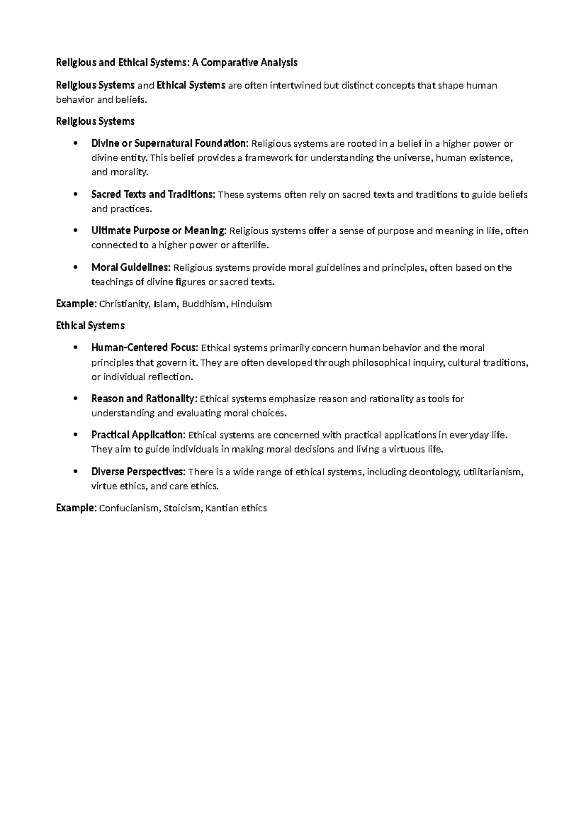 Religious and Ethical Systems - Religious Systems Divine or ...
