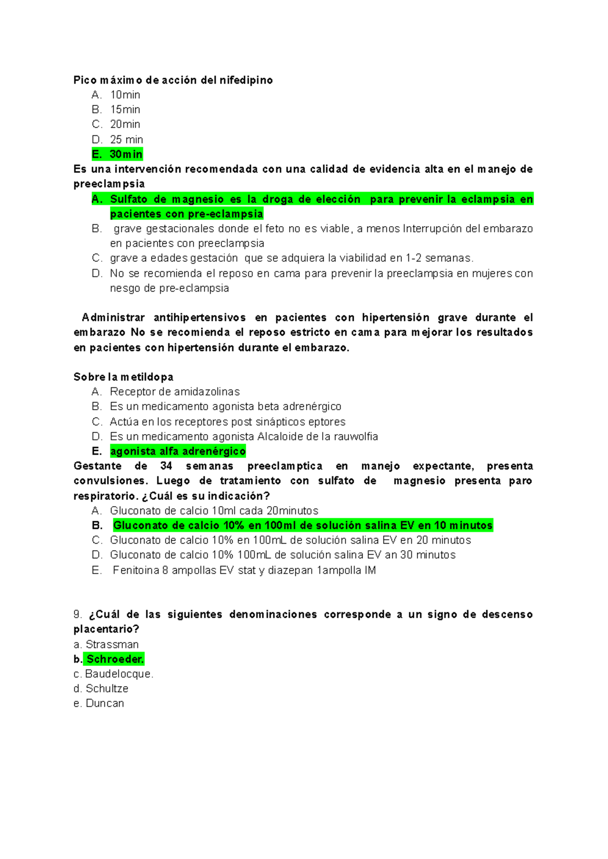 Parcial HABILIDADES 2: Manejo de Preeclampsia y Tratamientos Asociados ...