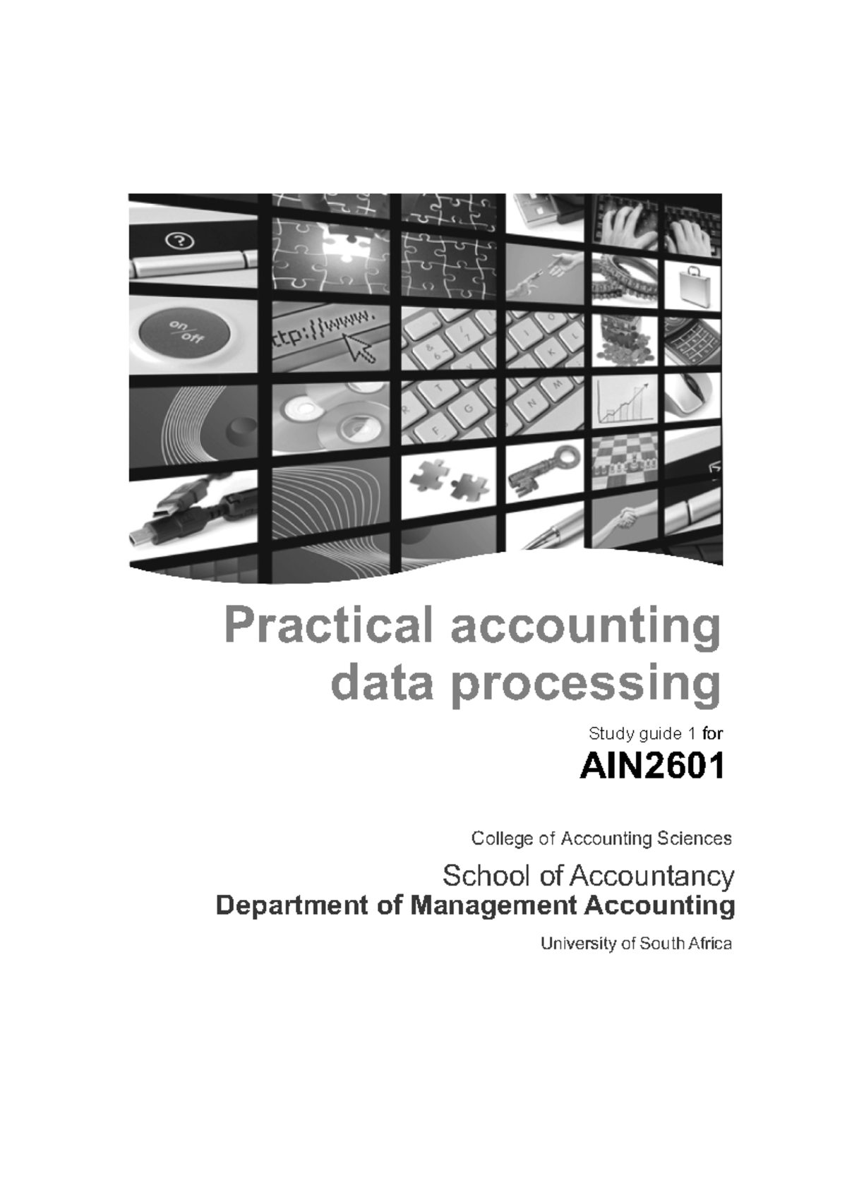 AIN2601 Study Guide 1 - Excel and Pastel - $,1 3UDFWLFDO DFFRXQWLQJ GDWD SURFHVVLQJ - Studocu