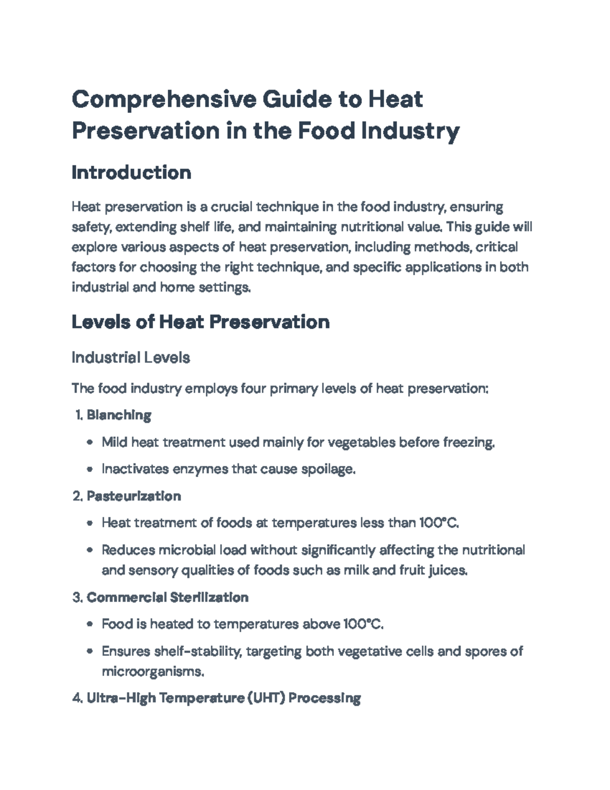 Comprehensive Guide to Heat Preservation in Food Industry ...