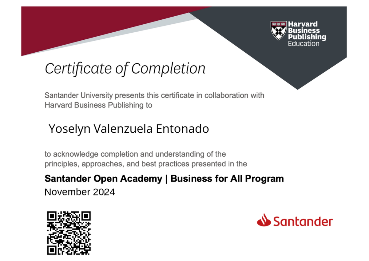 Credential - Certificado del programa HBS - Harvard Business Publishing Education Certificate of ...