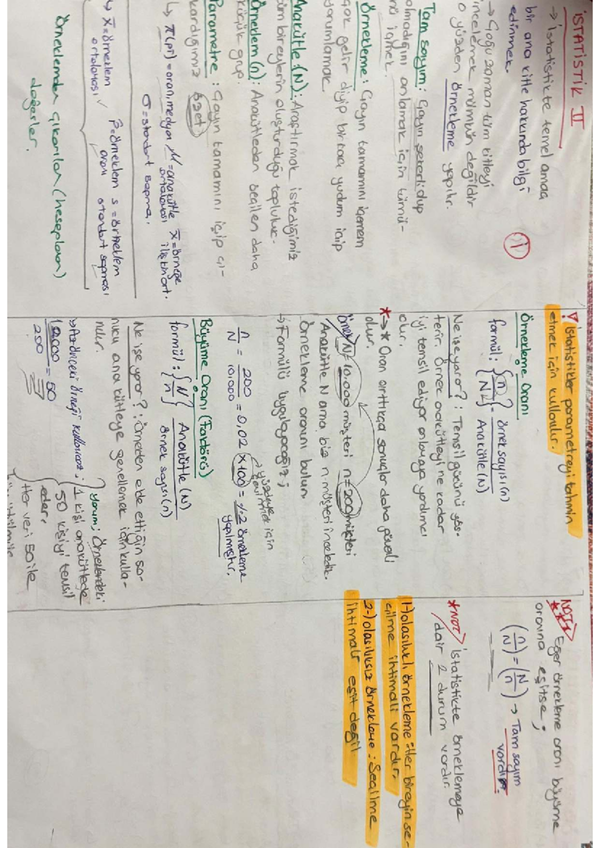 Istatistik 2 - Lecture Notes: Formulas, Sample Questions & Summaries ...