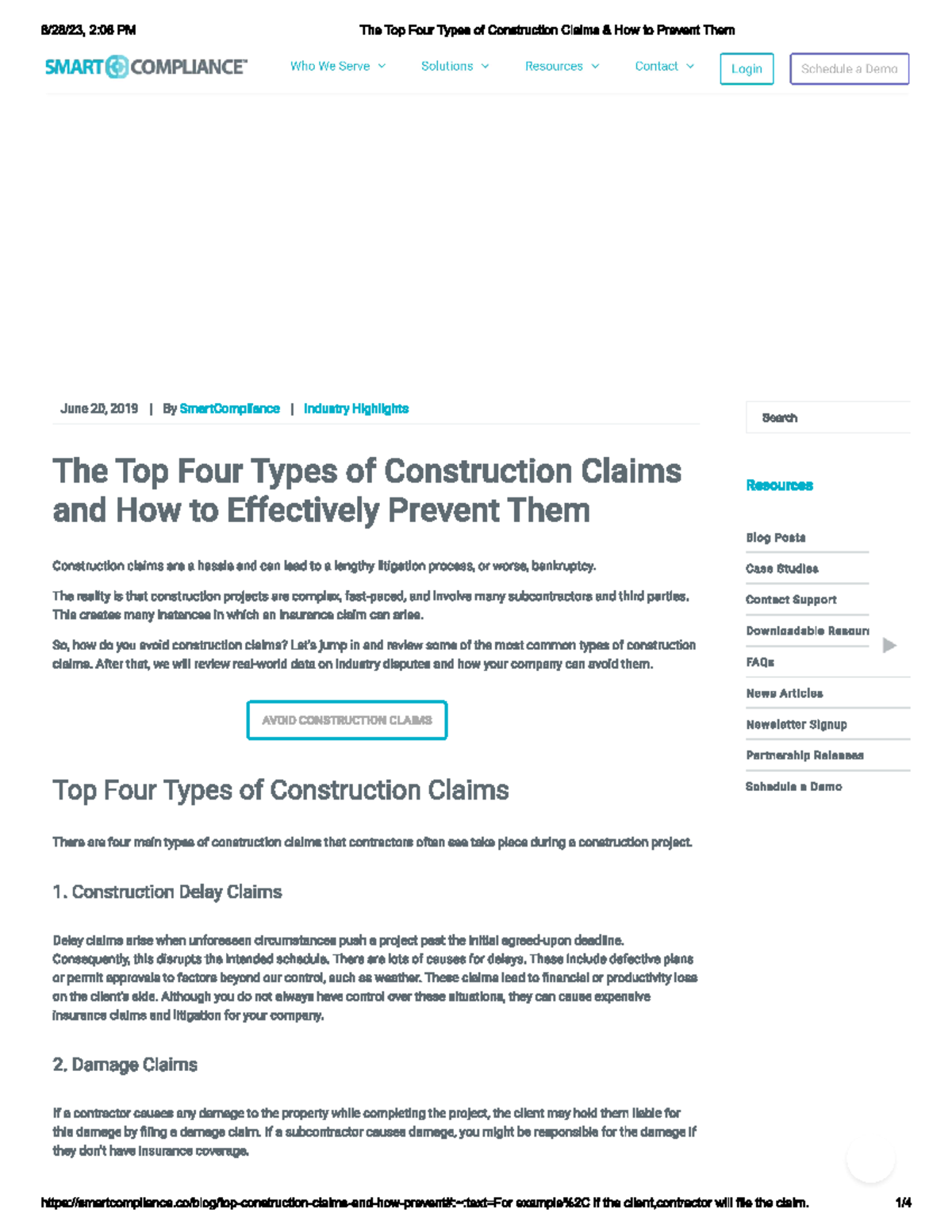 Claims Contract Overview and Key Considerations - Studocu