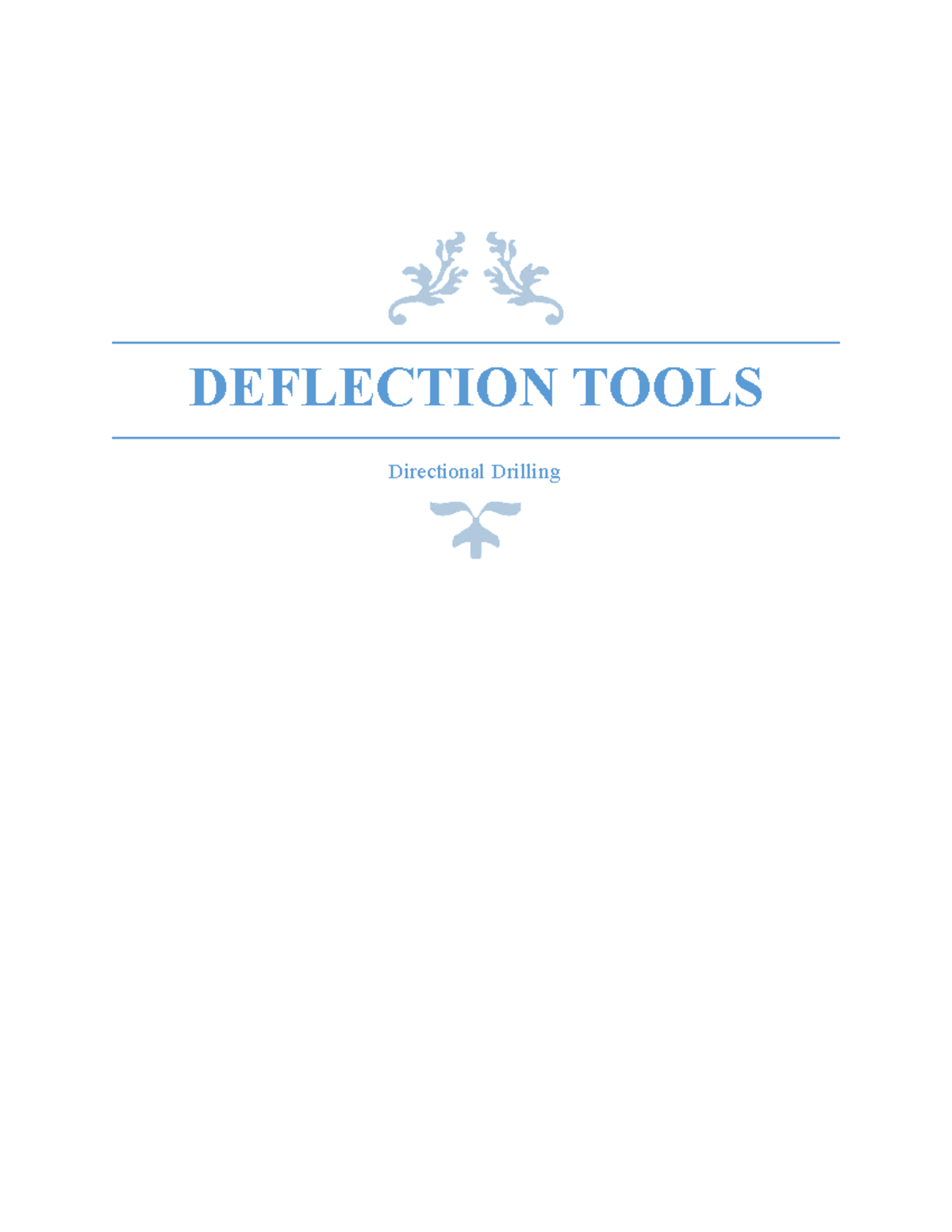 Deflection Tools in Directional Drilling: A Comprehensive Study - Studocu