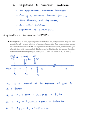 Recursive Sequences and Summation Notation Concepts - 2 Sequences ...