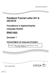 ENG1502 - Unisa - Foundations in English Language Studies - Studocu