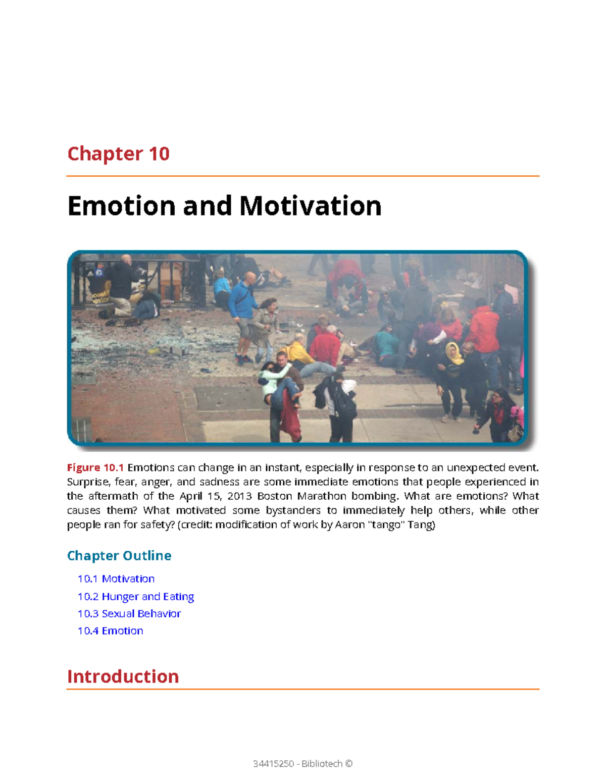 Chapter 10: Emotion and Motivation - Understanding Human Behavior (PSY ...