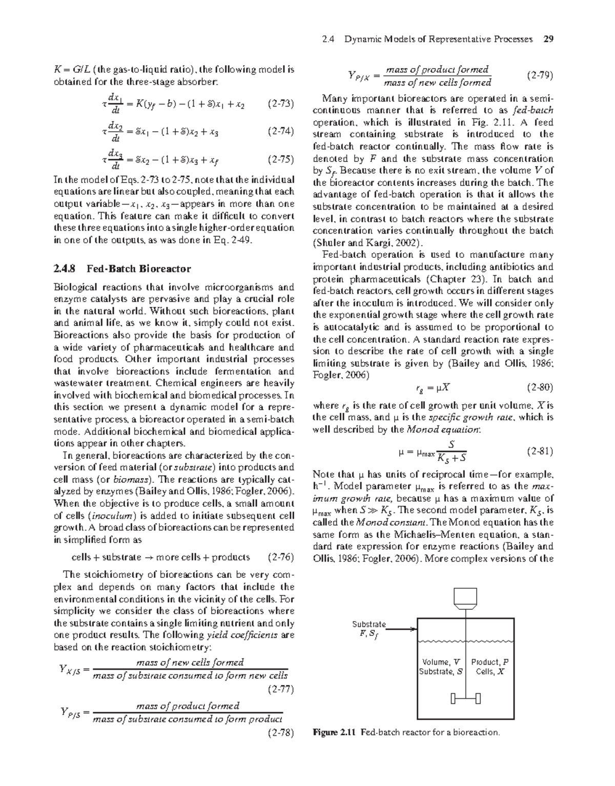 Dynamic Modeling of Bioreactors in Process Dynamics (2.4 K) - Studocu