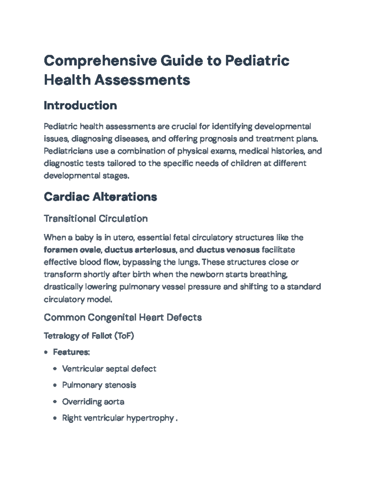 Pediatric Health Assessments: Comprehensive Guide on Key Conditions ...
