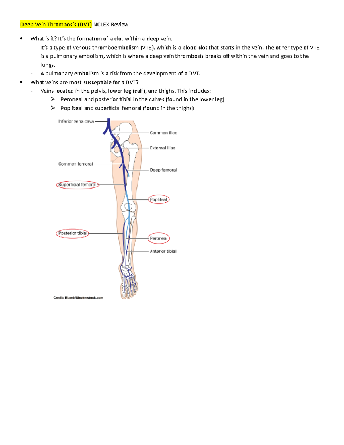 DVT NCLEX Review: Understanding Deep Vein Thrombosis and Nursing Care ...