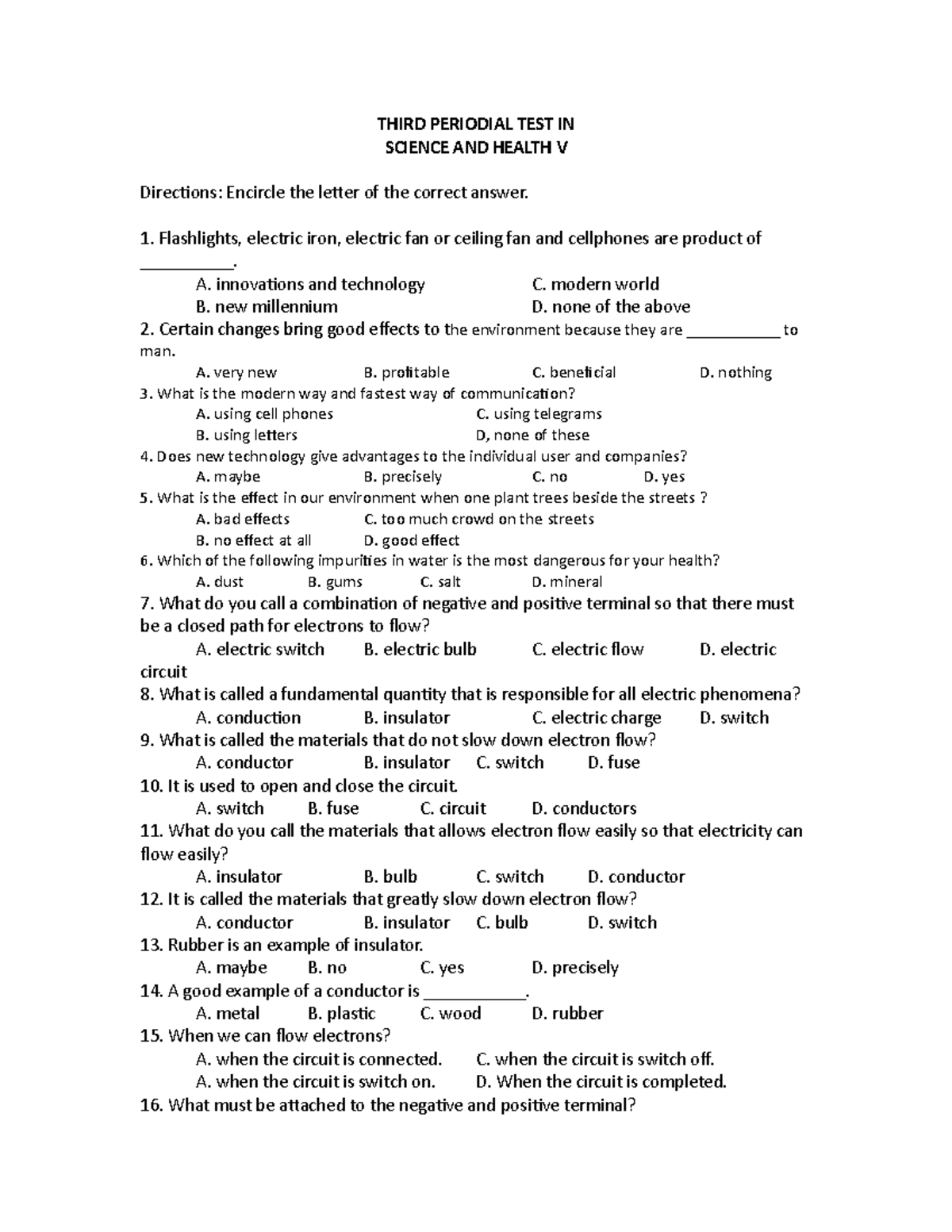 Physical-science-reviewer - THIRD PERIODIAL TEST IN SCIENCE AND HEALTH ...