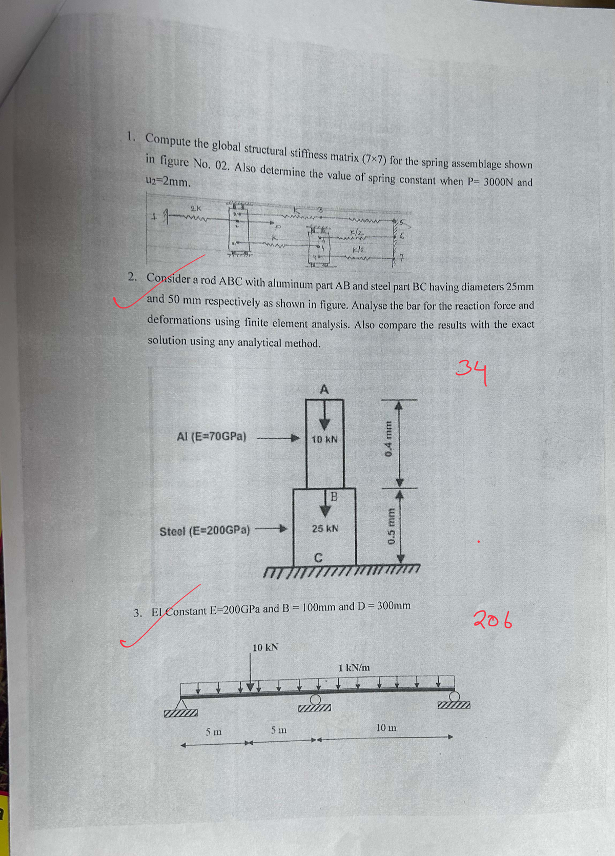 PYQ FEM - Class Test I & II Notes (MCE1E32) - Studocu