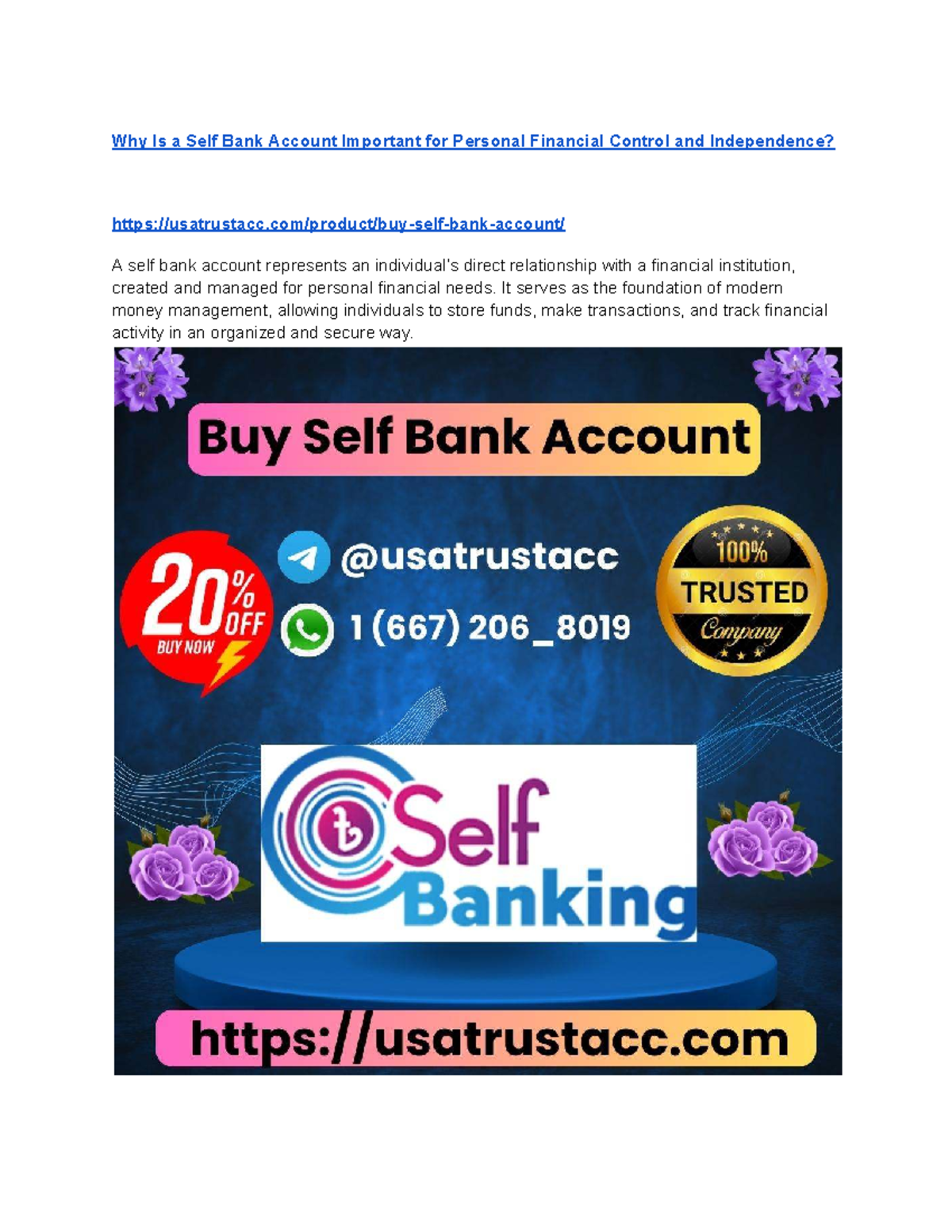 Best Places to Open a Self Bank Account (Safe & Trusted) - Studocu