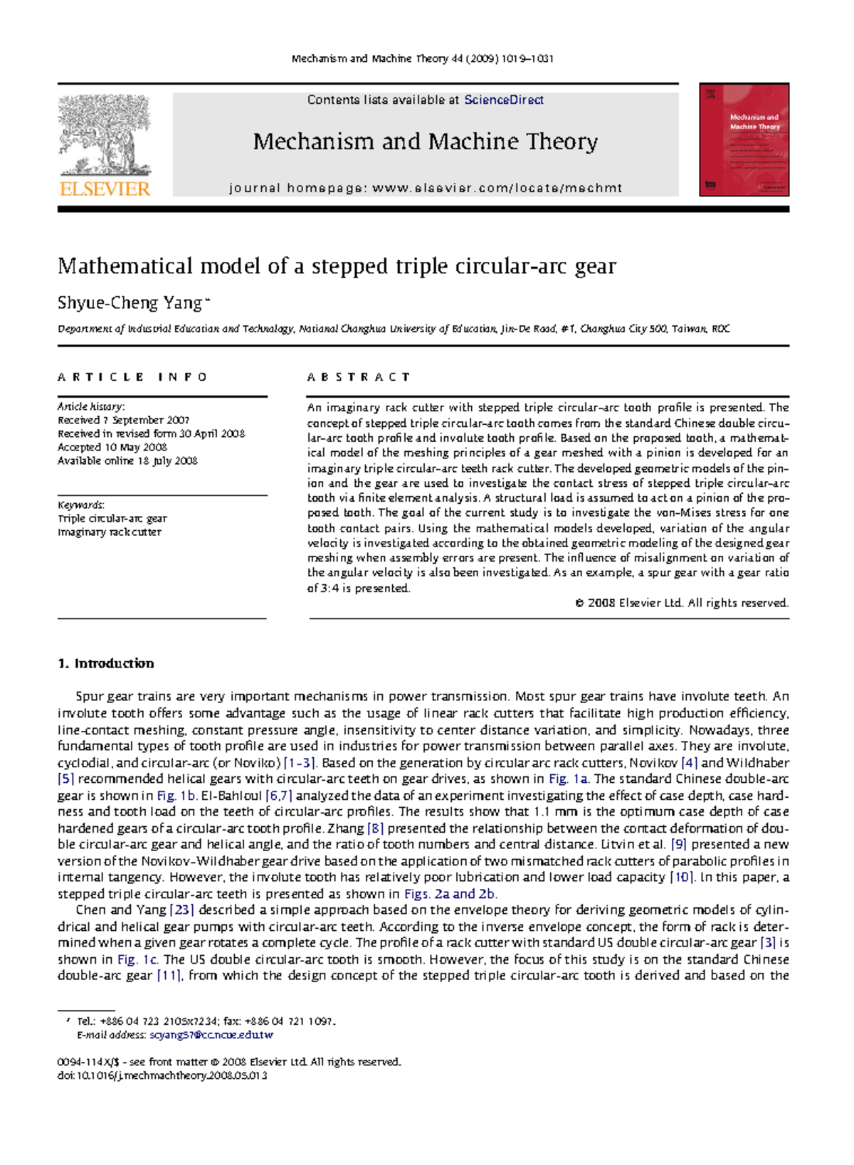 Mathematical Modeling of Stepped Triple Gear Mechanism (J ...