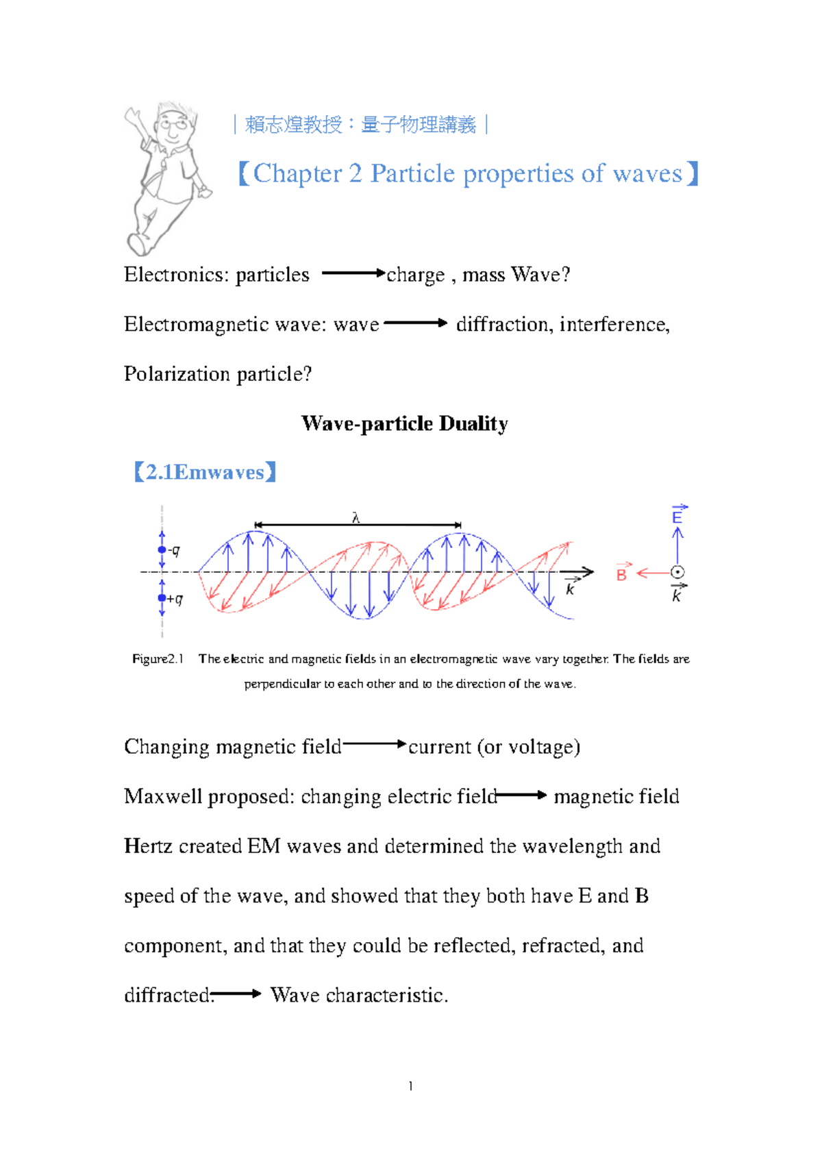 Quantum Physics Chapter 2: Properties of Waves and Particle Duality ...