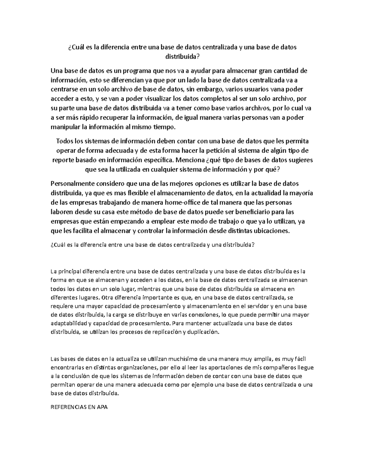 Diferencias entre Base de Datos Centralizada y Distribuida: Un Análisis ...