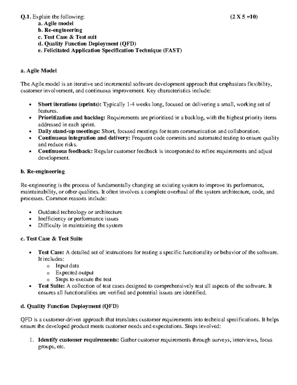 Re Internal Question Paper SE May24 solved - Q. Explain the following ...