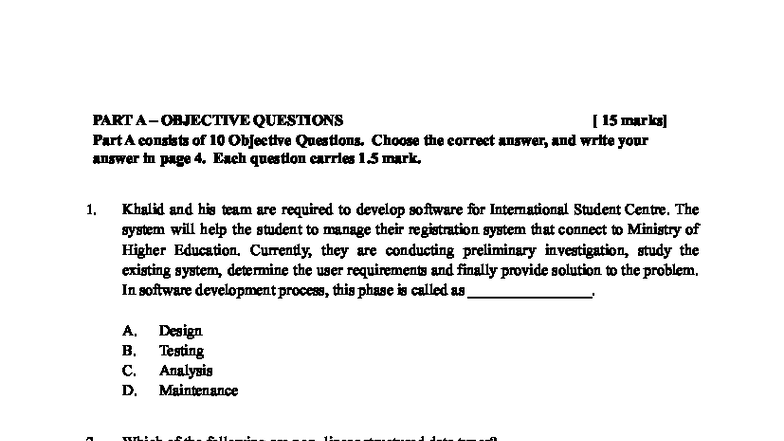 DSA 2017 Test 1 - Exam Paper - Studocu