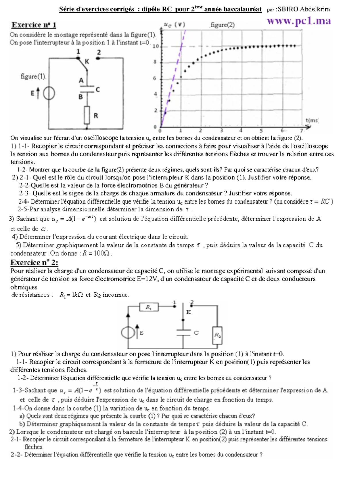 Fiche de Physique ECE : Protocoles et Études sur l'Énergie et la ...