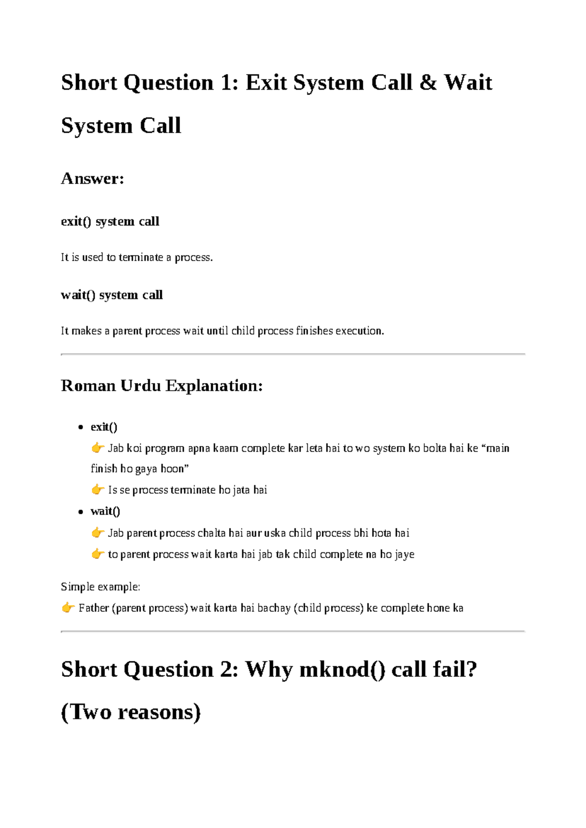 CS101: Short Questions & CPU Schedulers Explained - Studocu