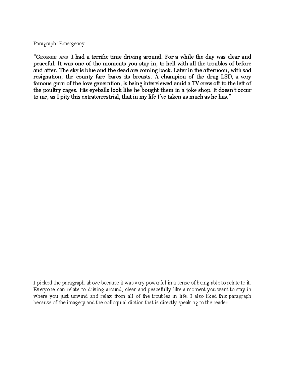 Diamond Paragraph Analysis - Grade A Insights and Imagery - Studocu