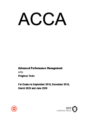 APM Mock A - Answers S20 - ACCA APM Advanced Performance Management ...