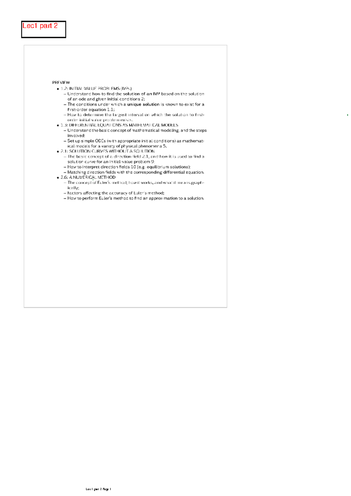 Lec 1 Part 2 - Lecture Notes and Practice Problems - Studocu