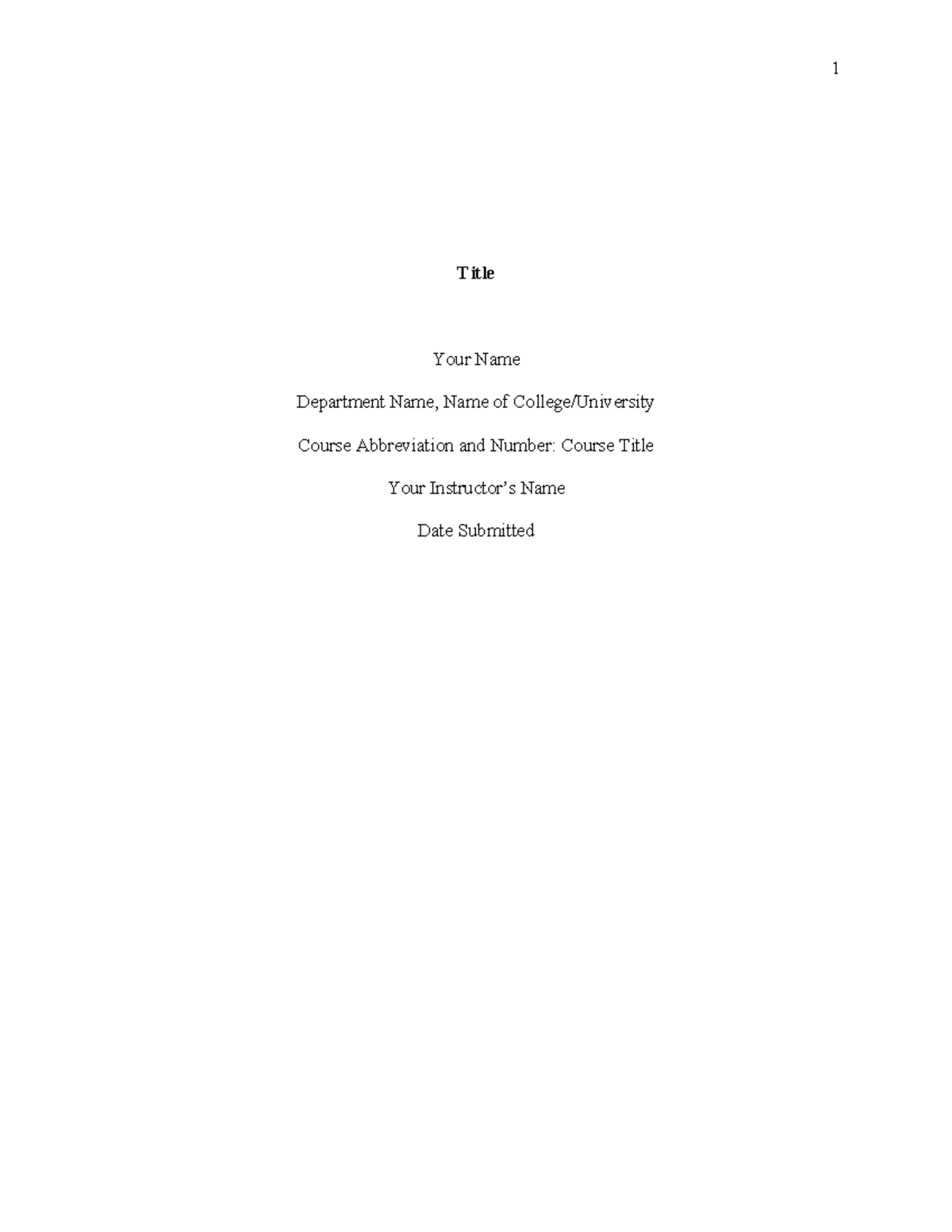 APA 7th Edition Template for Student Papers - Studocu