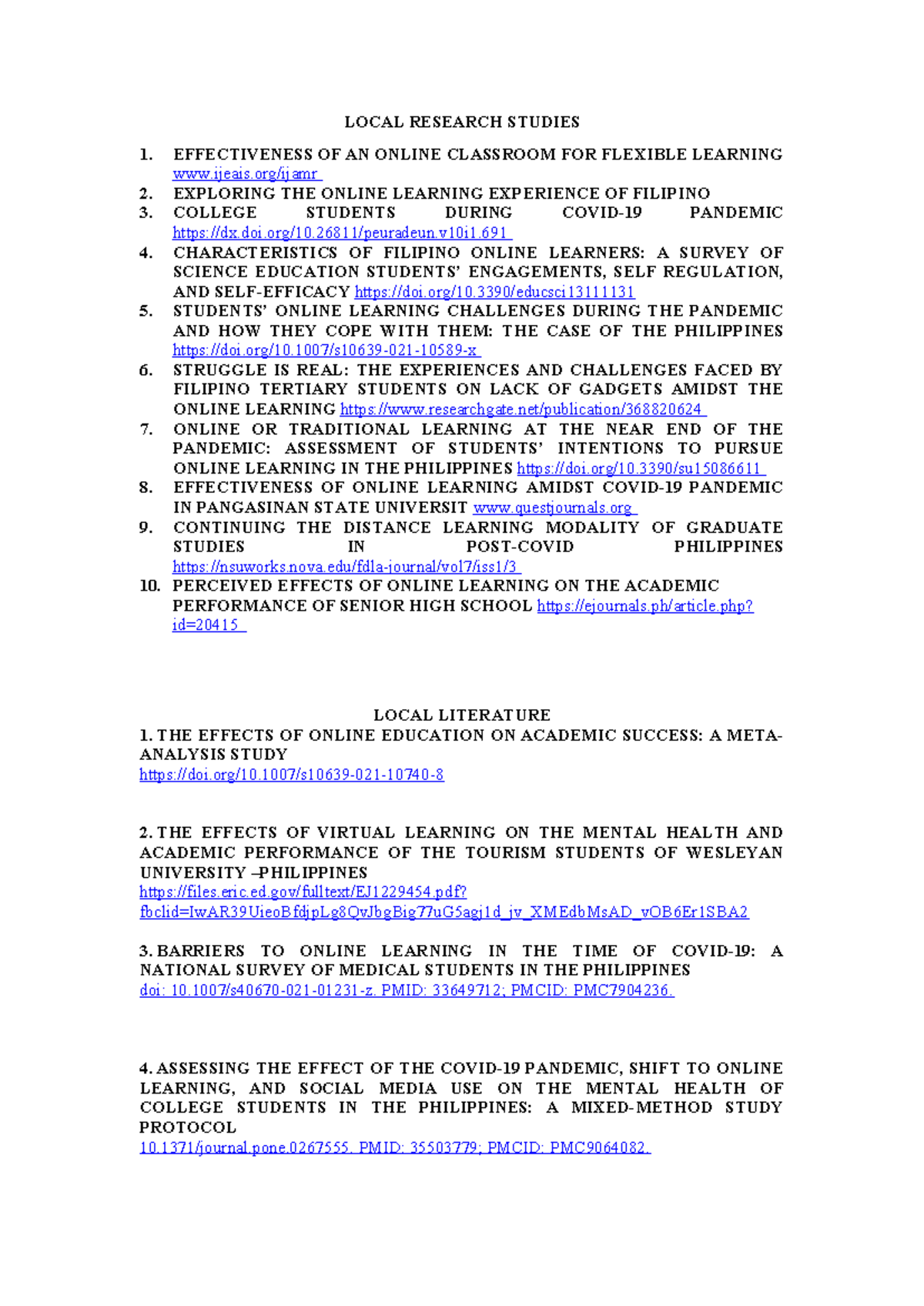 RRL for Group 2: Online Learning Studies During COVID-19 - Studocu