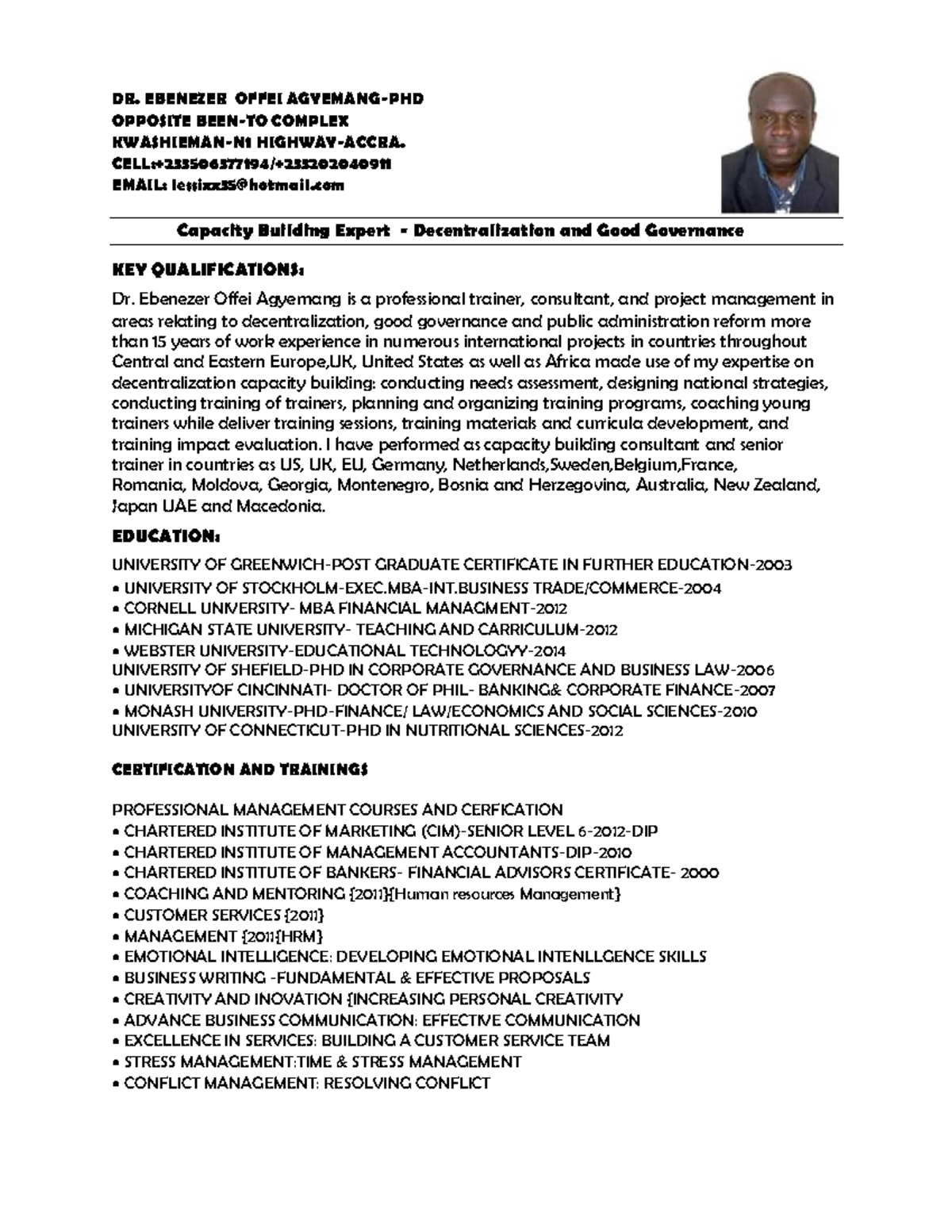 Ebenezer Offei Agyeman - !" #$#%#&! ’((#) +,#-%+./ ’//’1)2# $##%’ 3’-/4# 6710)#-%.%8 - Studocu